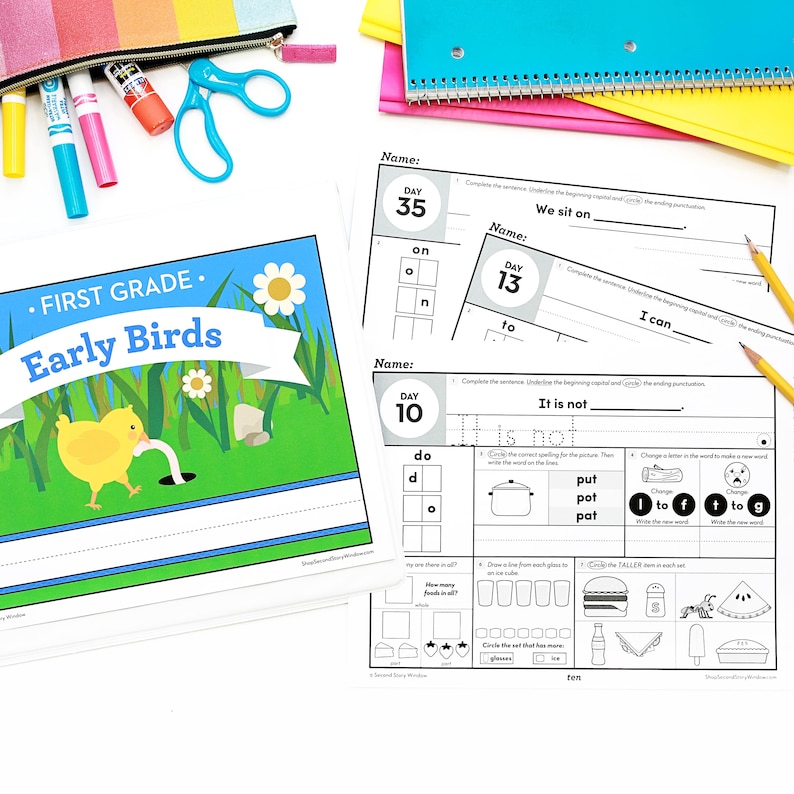 1st Grade Daily Spiral Review Worksheets Educational - Etsy