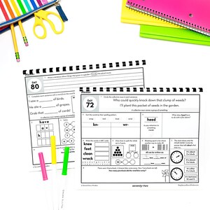 2nd Grade Daily Spiral Review Worksheets, Educational Activity, Home ...