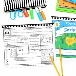 4th Grade Daily Spiral Review Worksheets, Educational Activity, Home ...