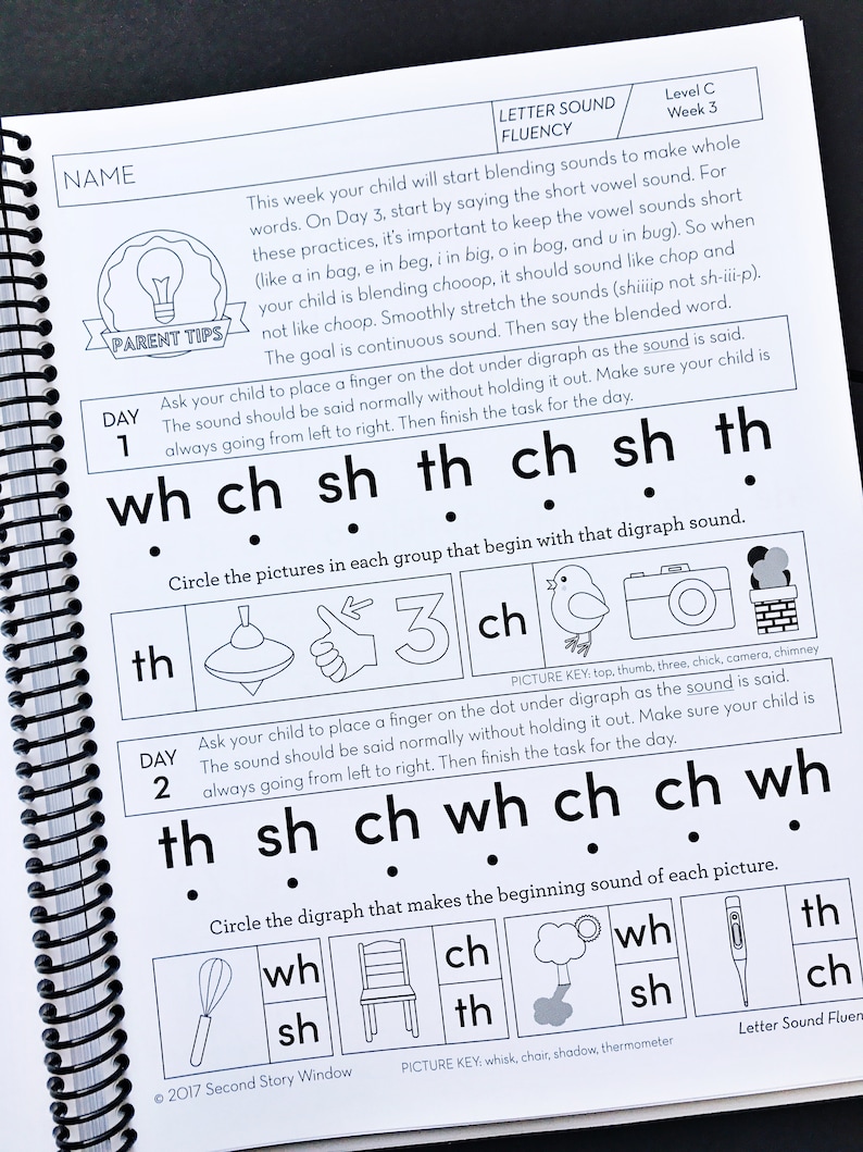 Letter Sounds, ABC Alphabet Fluency Practice for Homework or Homeschool ...