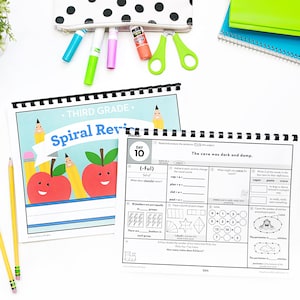 3rd Grade Daily Spiral Review Worksheets, Educational Activity, Home ...