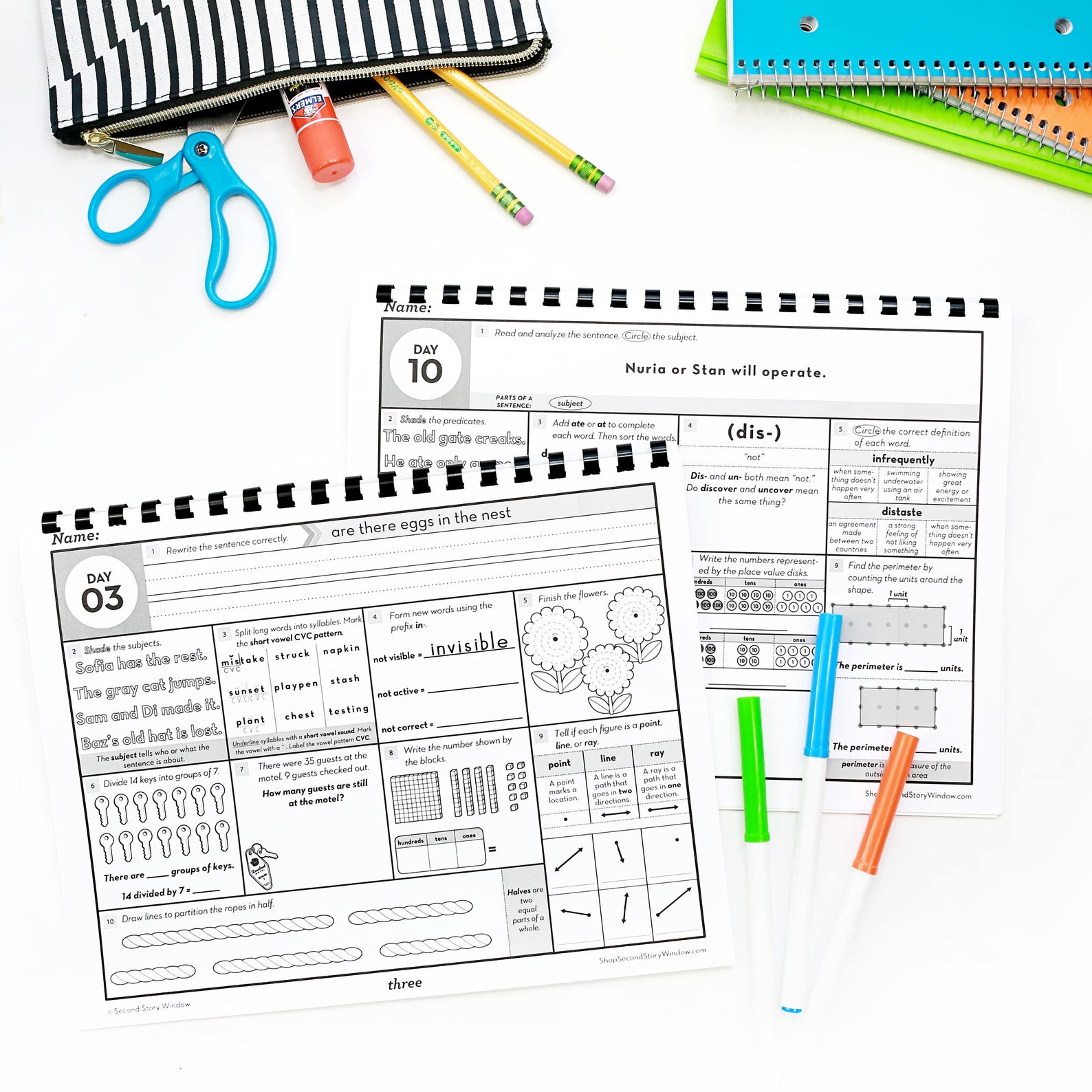 4th Grade Daily Spiral Review Worksheets, Educational Activity, Home ...