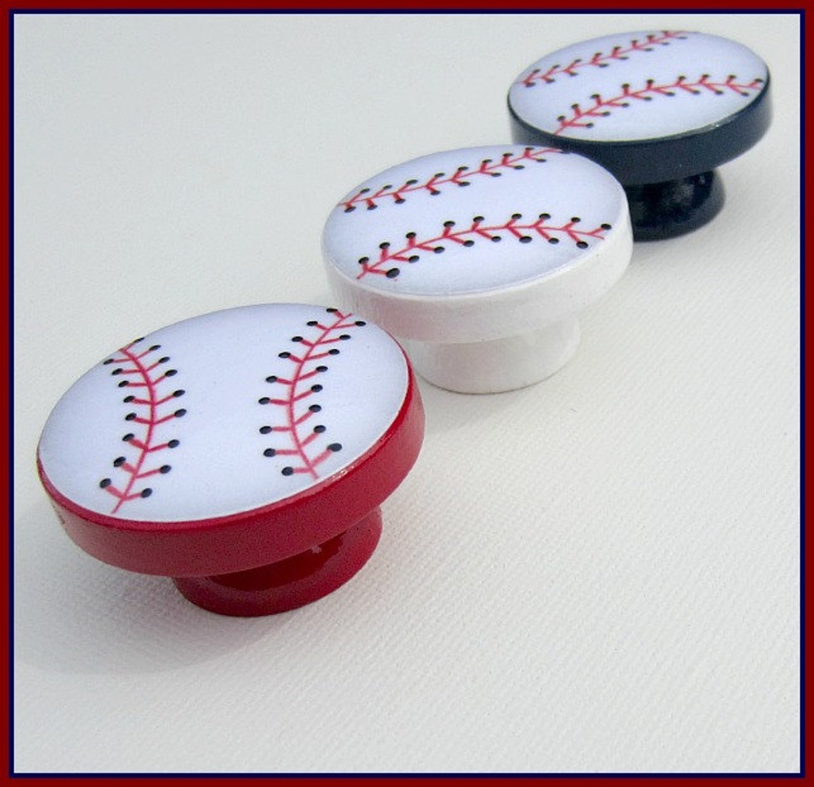 Baseball Dresser Knob Drawer Knobs Bedroom Decor Door - Etsy