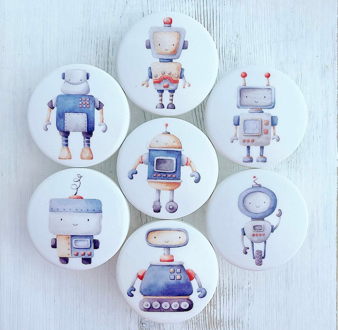 Robot Drawer Knob Drawer Pulls Toy Nursery Decor Dresser - Etsy