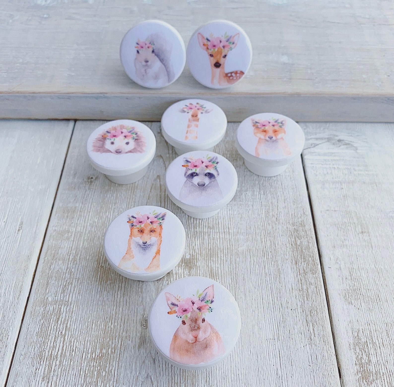 Kids Drawer Knobs With Woodland Animal Designs - Etsy