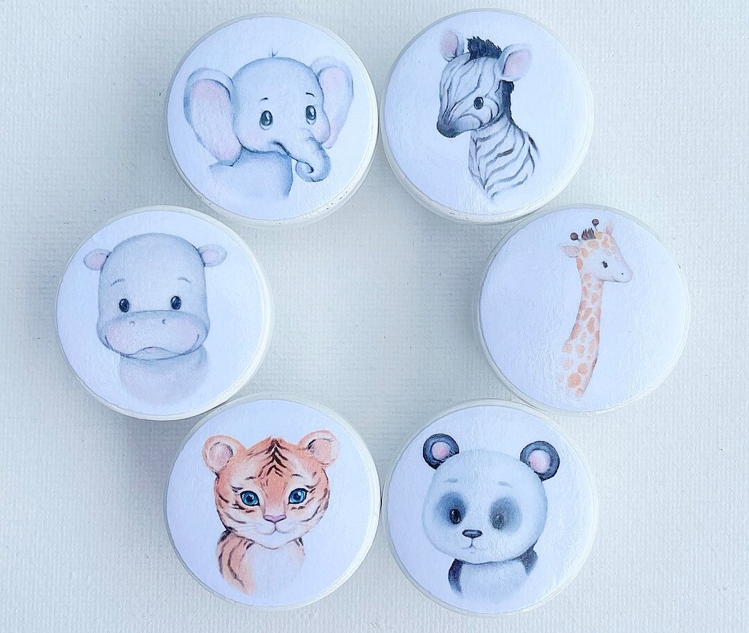 Jungle Animal Drawer Knobs, Drawer Handles, Dresser Pulls, Farmhouse ...