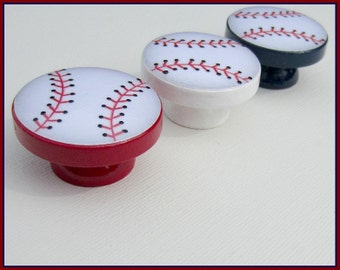 Baseball Dresser Drawer Knobs - Etsy