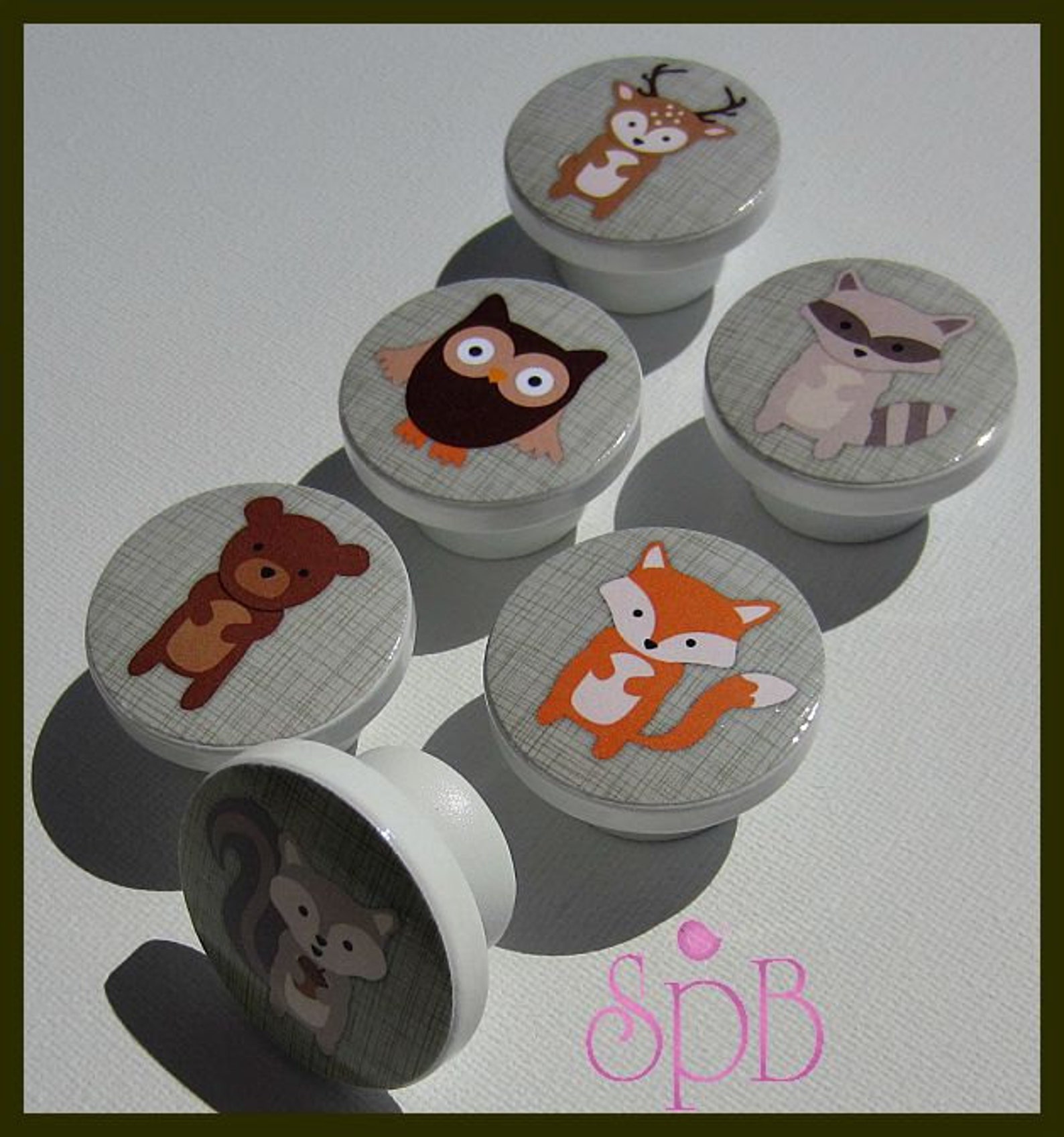 Woodland Animals Fox Drawer Pulls Cabinet Pulls Forest - Etsy