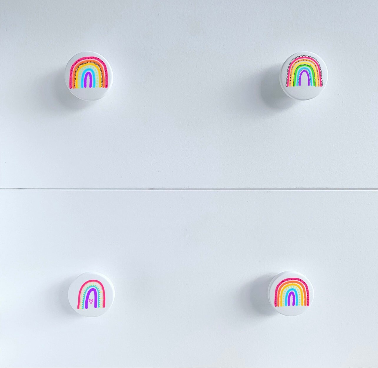Rainbow Drawer Knobs Cabinet Pulls Kids Knobs Dresser | Etsy