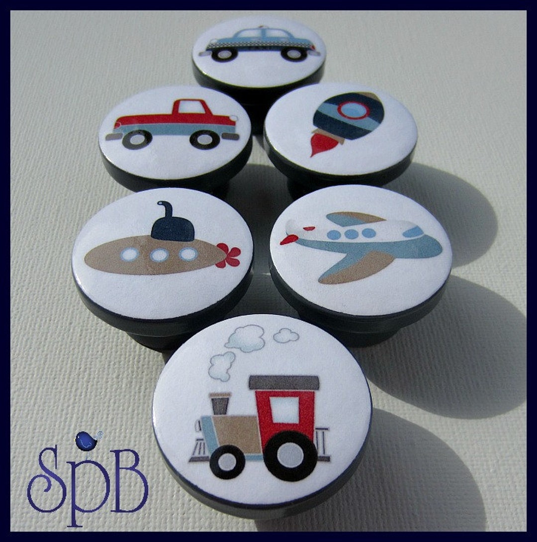 Transportation Knobs Airplane Rocket Truck Train Submarine Children's ...