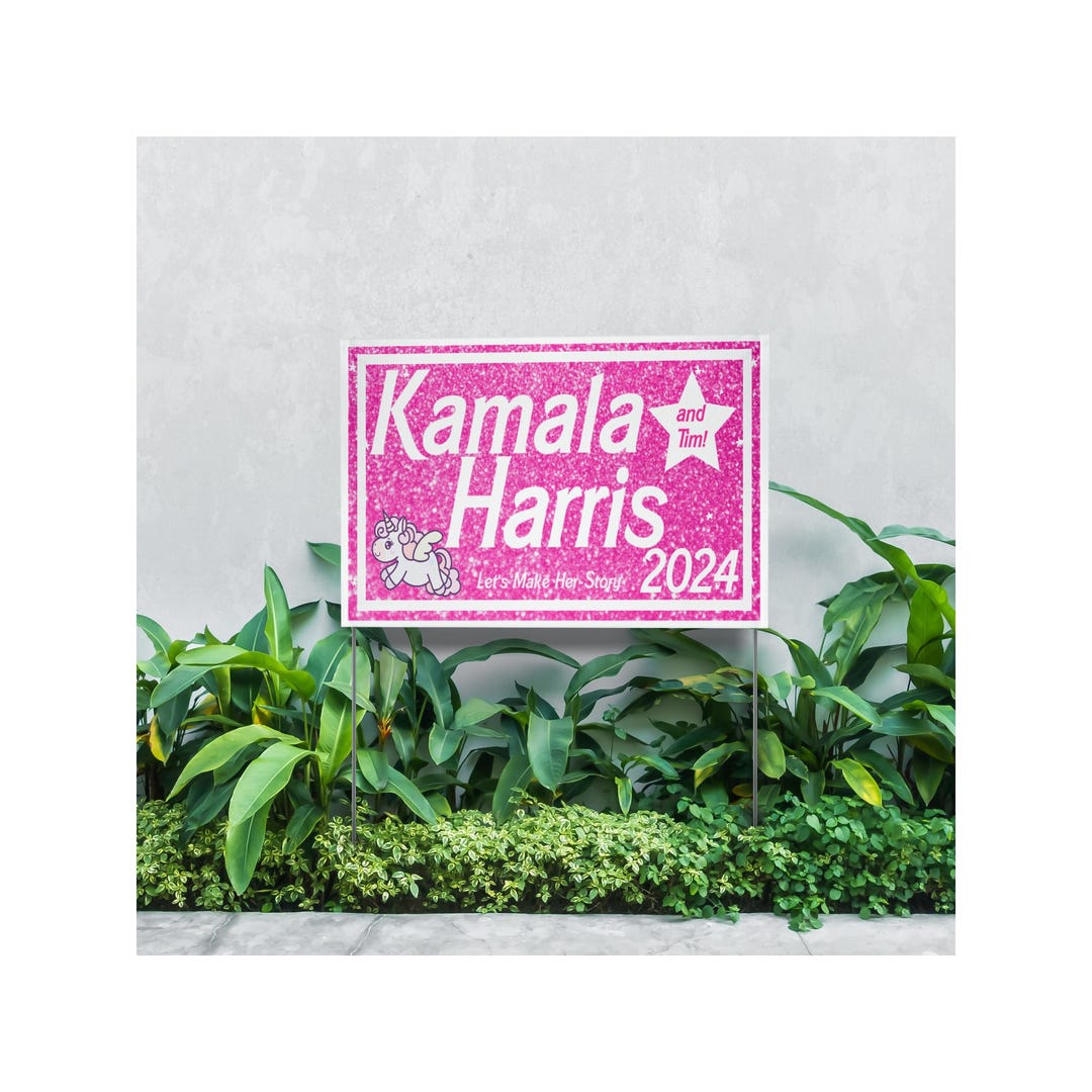 Kamala Harris 2024 and Tim Let's Make Her-story Yard Sign 22x15 - Etsy UK