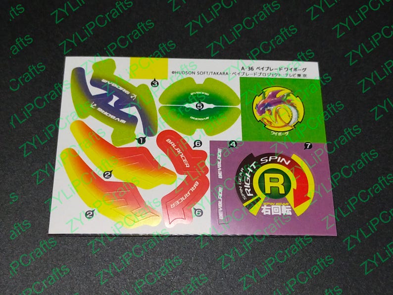 Beyblade Borg Sticker Sheet - Etsy