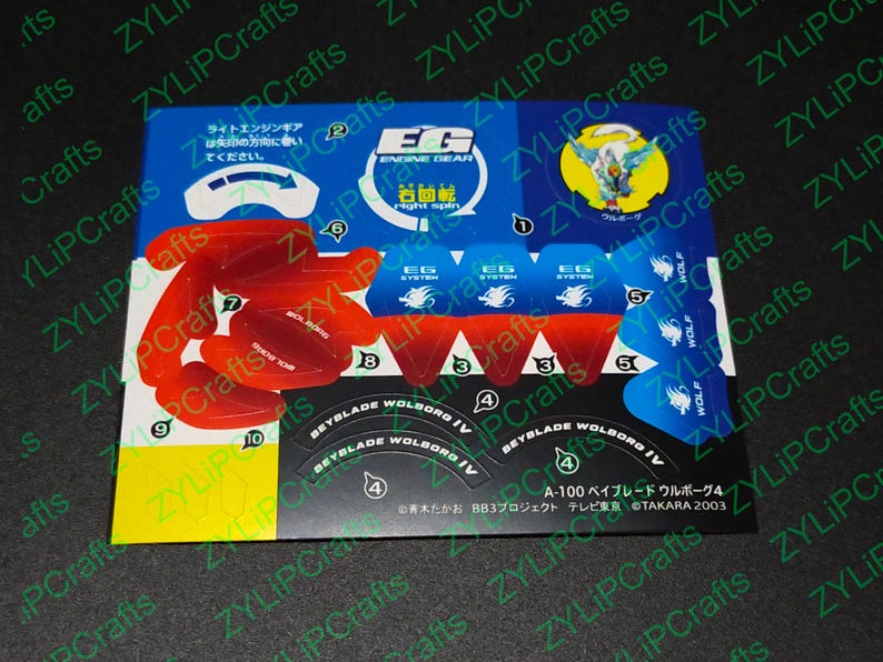 Beyblade Borg Sticker Sheet - Etsy