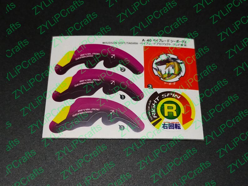 Beyblade Borg Sticker Sheet - Etsy