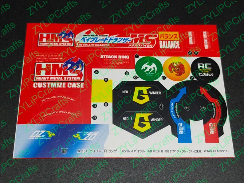 Beyblade BBA HMS Sticker Sheet - Etsy