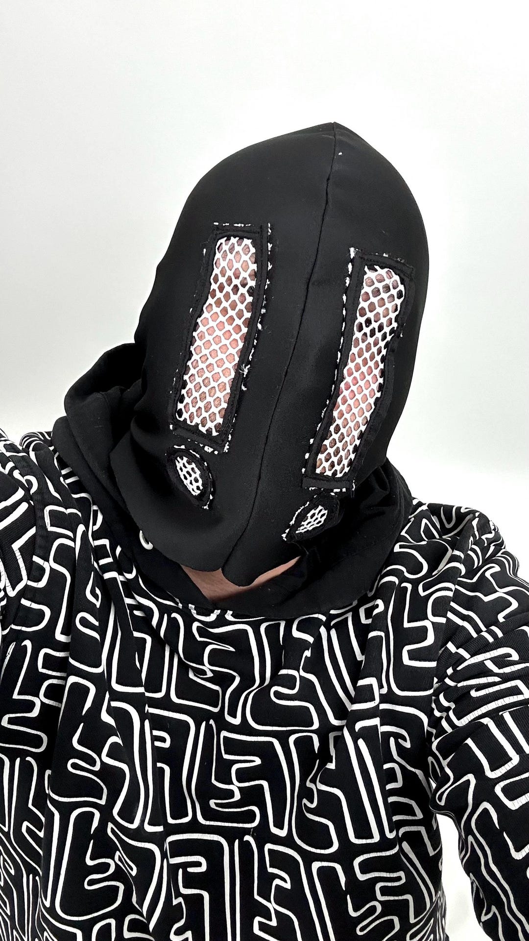 Exclamation Balaclava Ski Mask Handmade Custom Designer Inspired Cotton ...