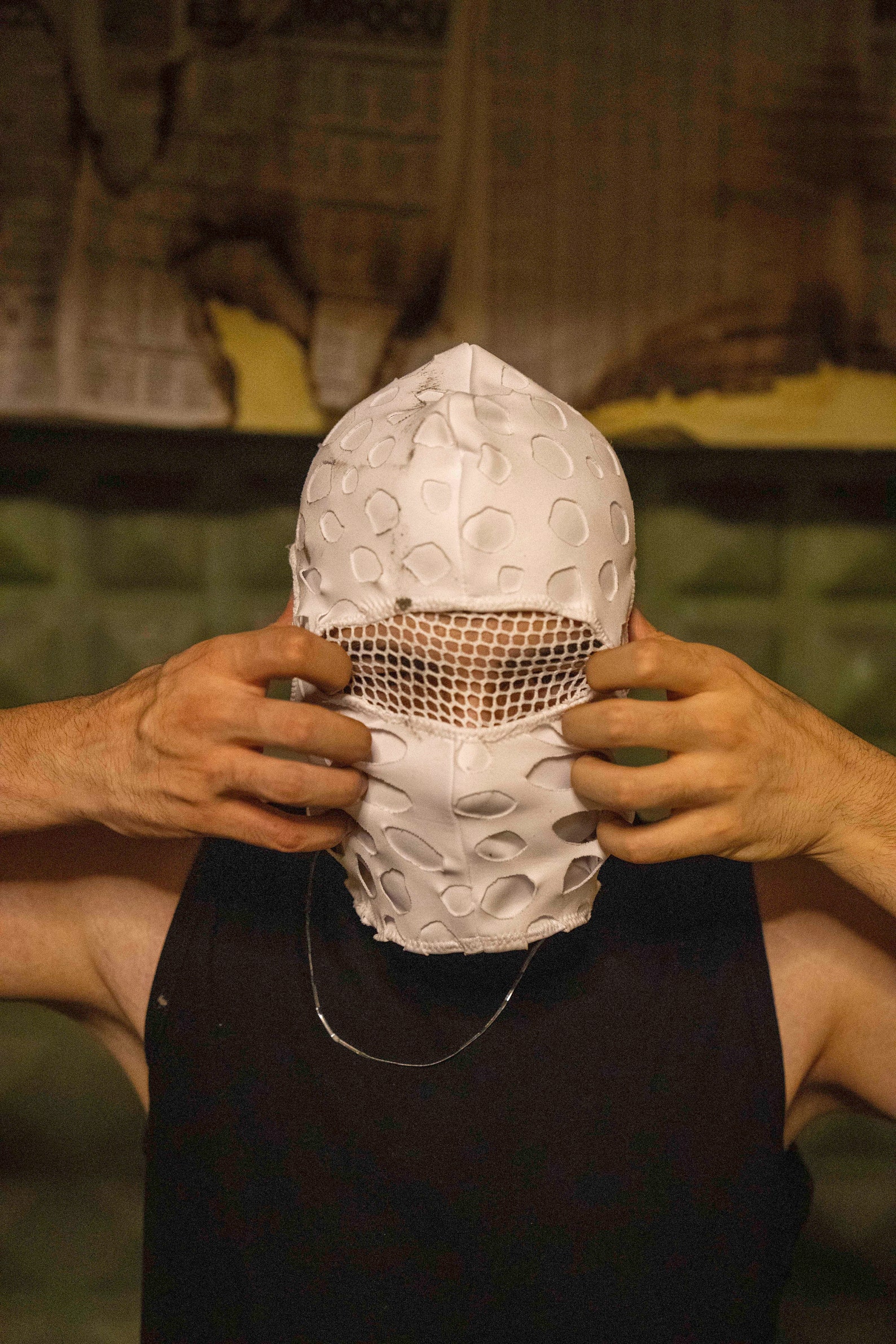 Handmade Fragmented White Balaclava Ski Mask - Etsy