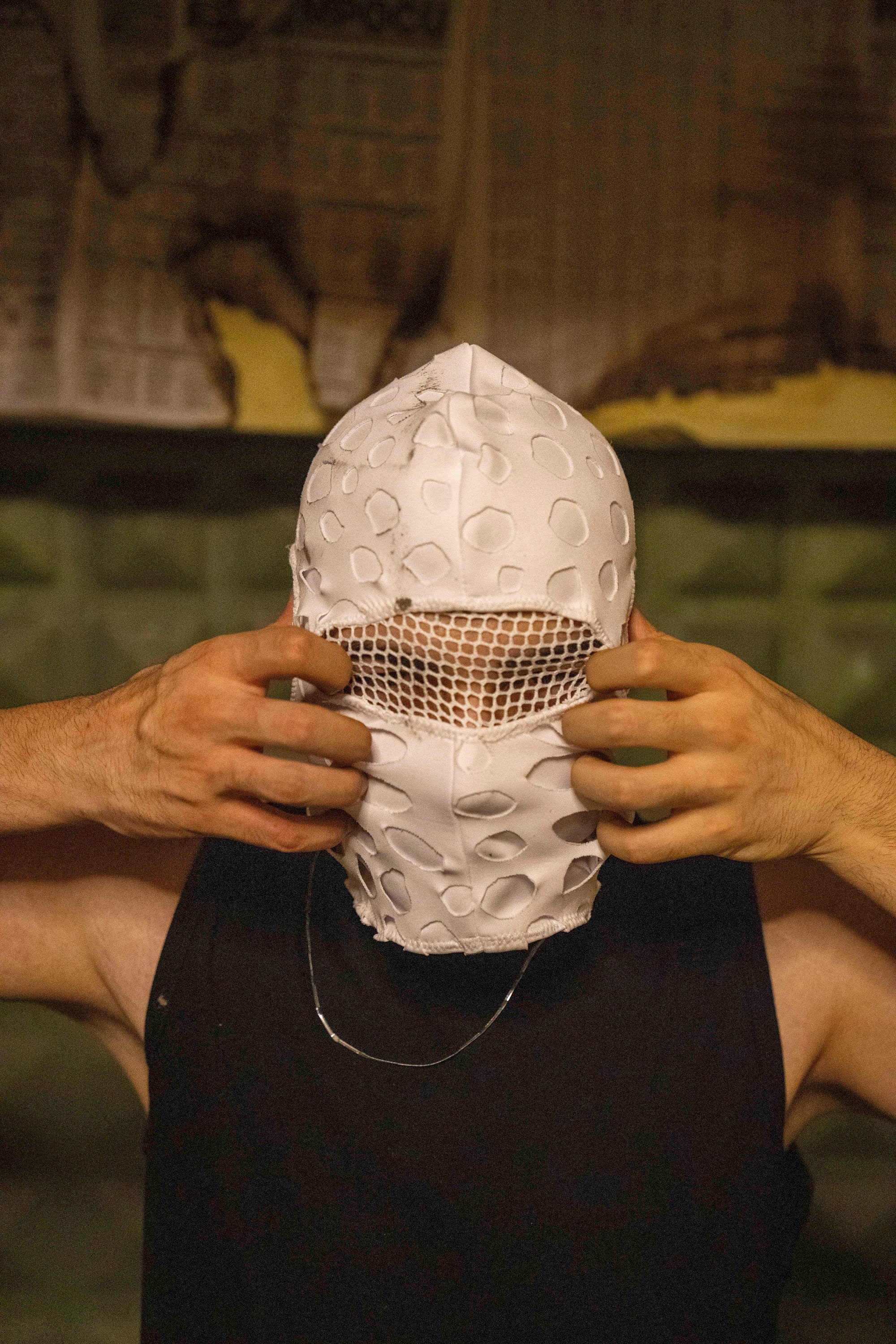 Handmade Fragmented White Balaclava Ski Mask - Etsy