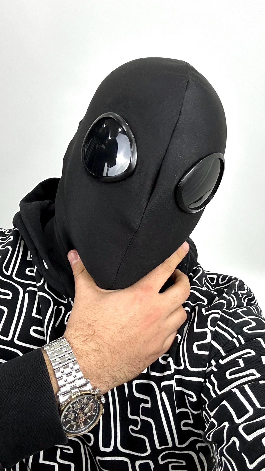 Goggles Ski Mask Balaclava Handmade Hand Stitch With Glasses Spider ...