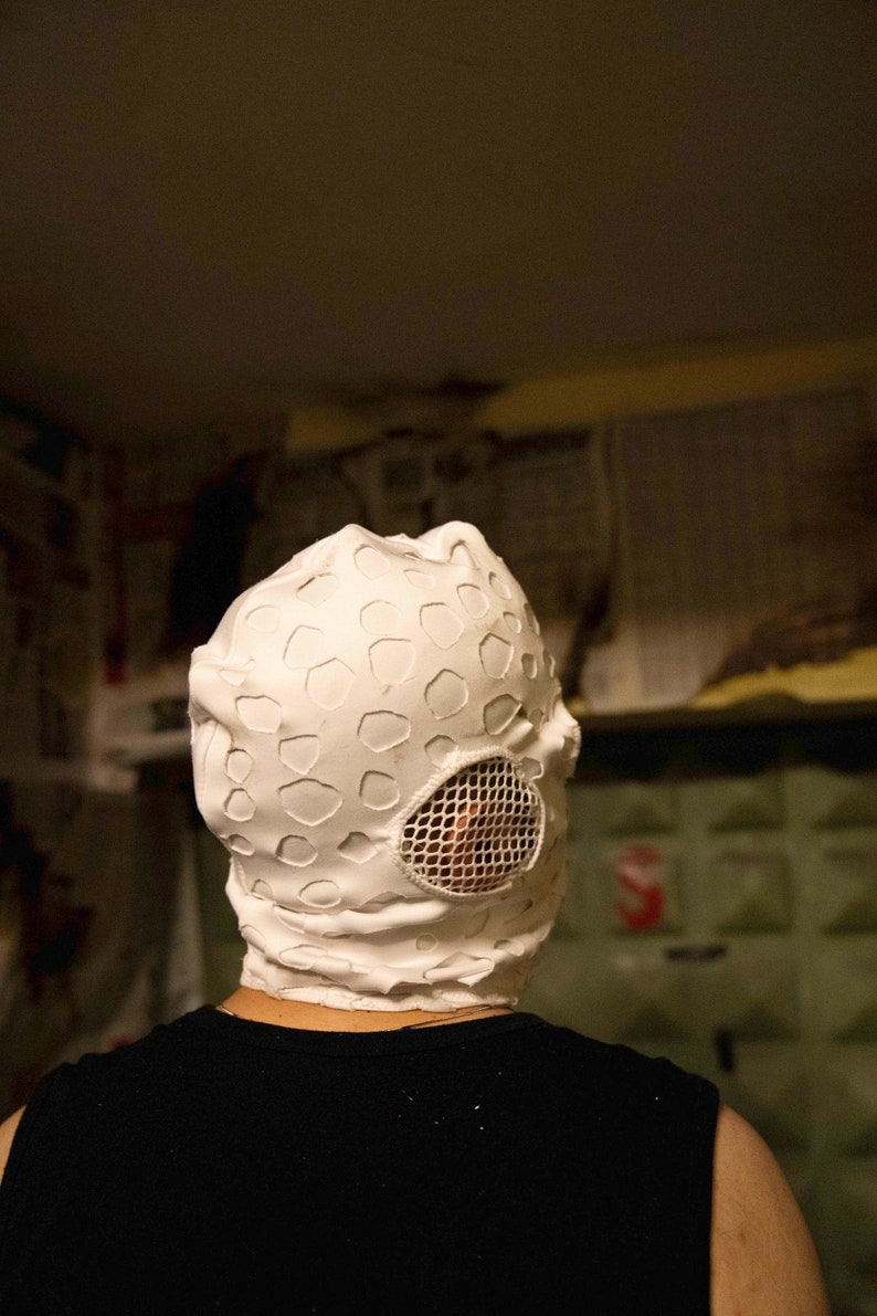 Handmade Fragmented White Balaclava Ski Mask - Etsy