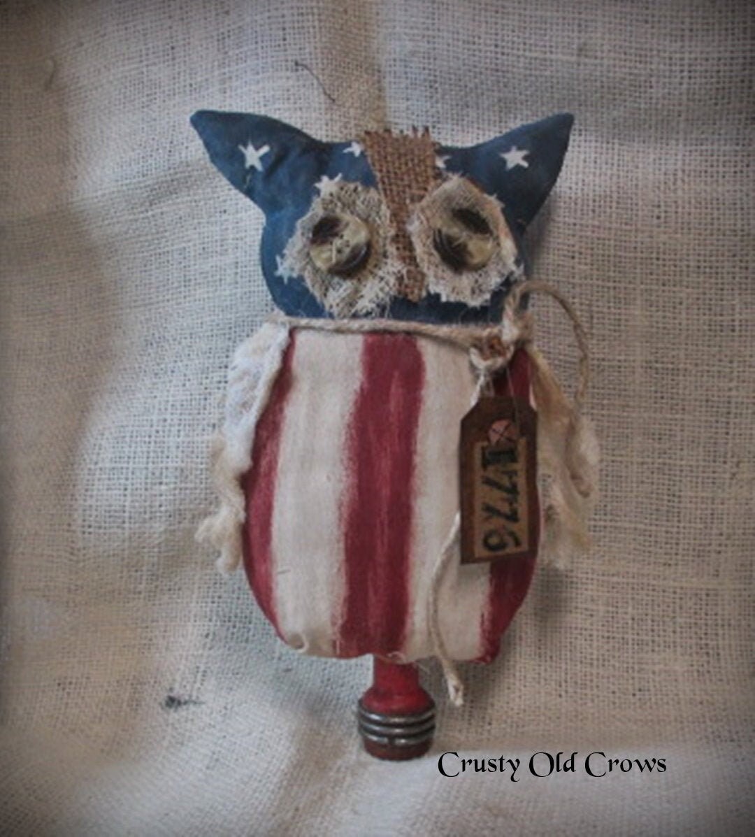 Owl,red, White,blue/painted,patriotic,fourth of July,fapm,americana - Etsy