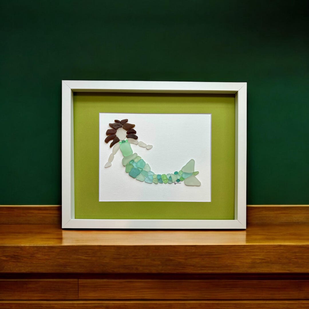 Sea Glass Mermaid Wall Art | Different Variations to Choose From! - Etsy