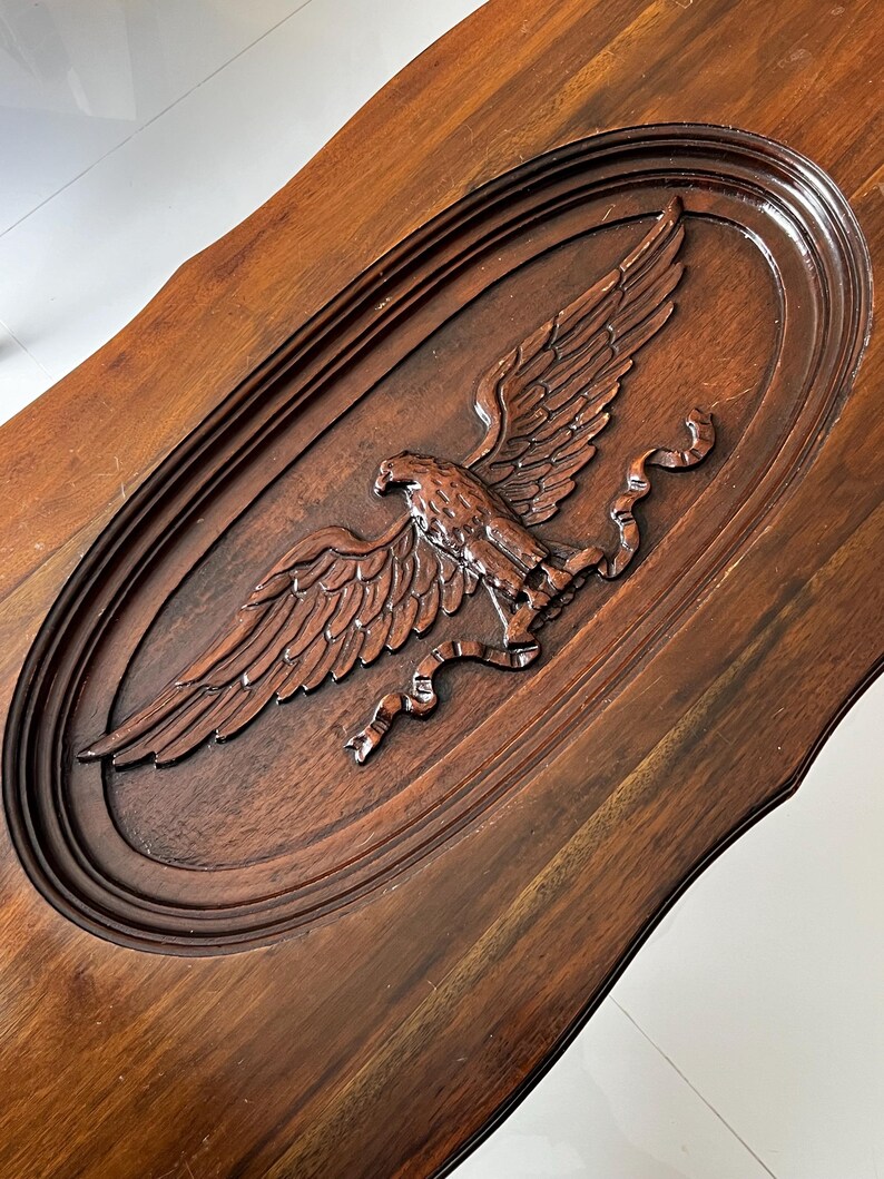 Antique Americana Coffee Table, Eagle Carved Coffee Table - Etsy