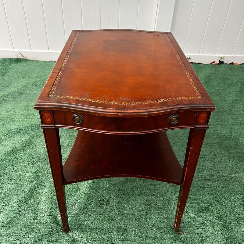 Leather Top Table - Etsy