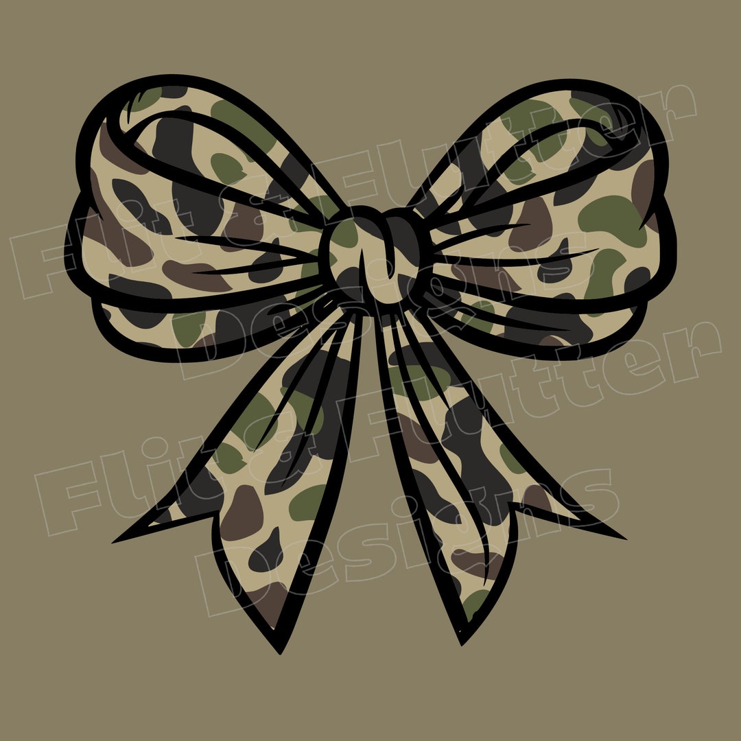 Camo Bow Girly DTF Sublimation PNG Ready to Print - Etsy