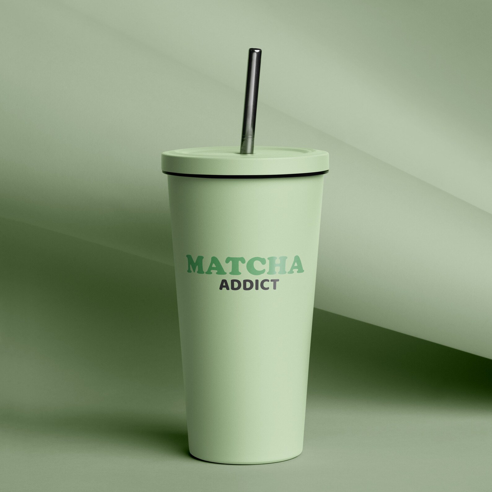 Matcha Addict | Steel Cup, Stanley Cup, Matcha Cup, Girl Cup, Matcha ...