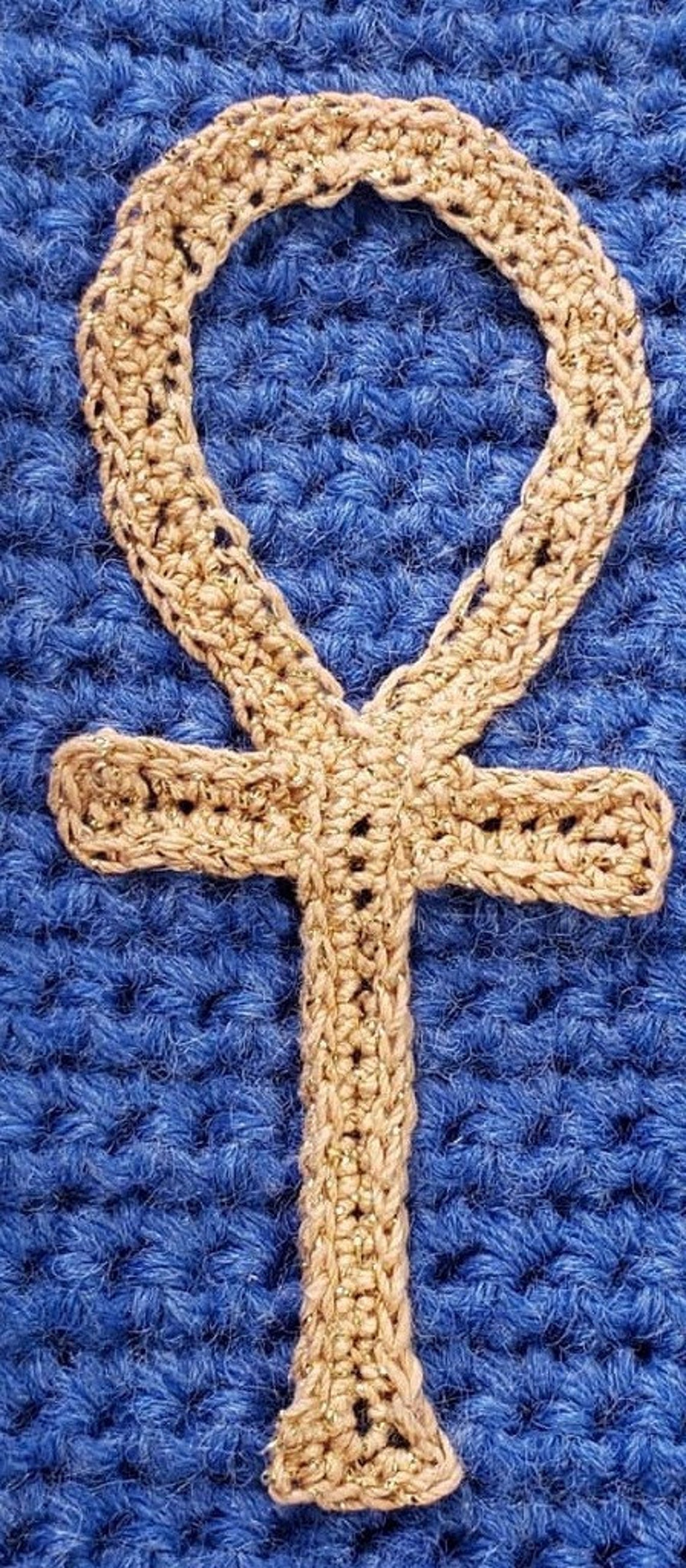Golden Ankh in Crochet Applique Pattern - Etsy