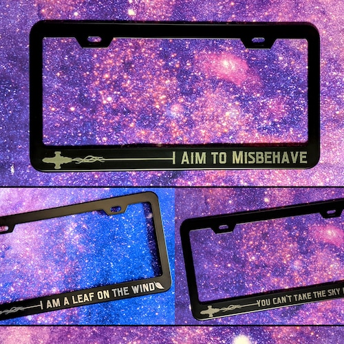 Space & Galaxy Themed METAL Laser Etched License Plate Frame - Etsy