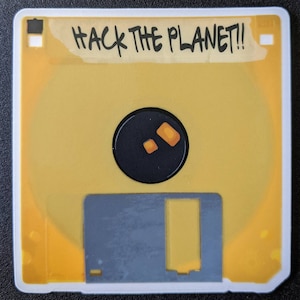 Hack the Planet Clear Sticker | Hacking | Hacker | Floppy Disk | Computer | Multiple Colors - Etsy