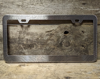 Topo License Plate Frame - Etsy
