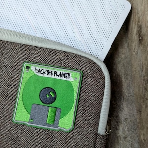 Hack the Planet Embroidered Patch - Hacking - Hacker - Floppy Disk - Computer - Etsy