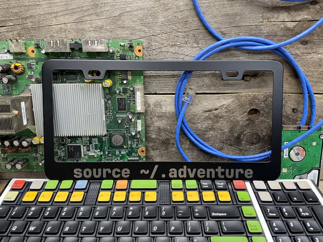 Source Adventure License Plate Frame – Terminal-inspired Design for ...