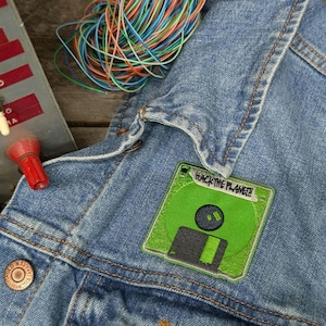 Hack the Planet Embroidered Patch - Hacking - Hacker - Floppy Disk - Computer - Etsy