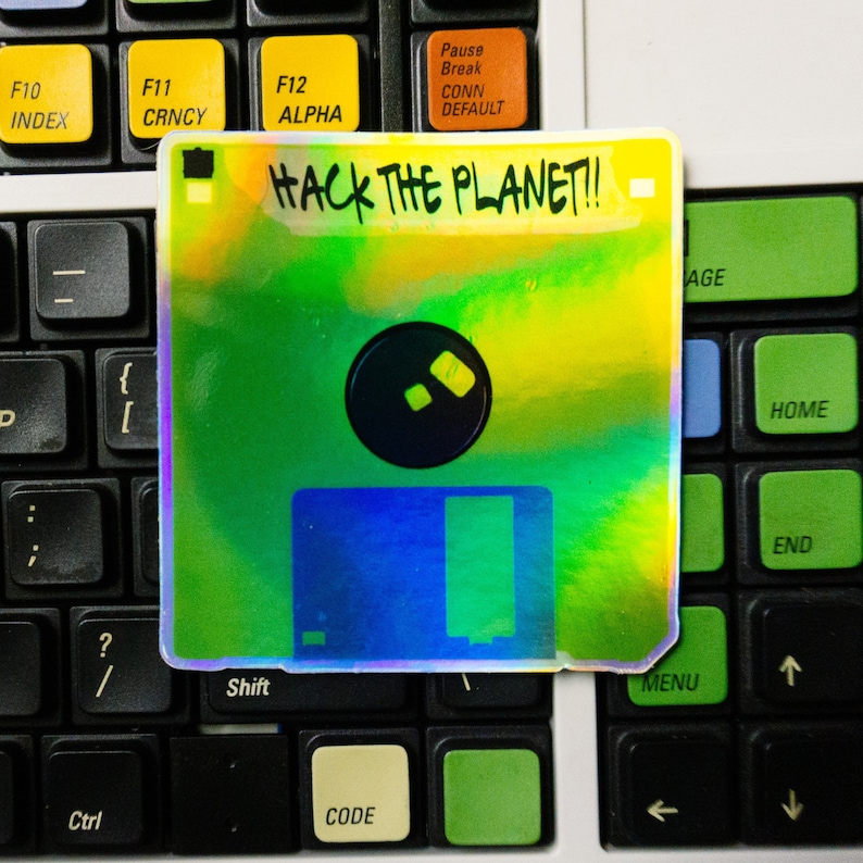 Hack the Planet Clear Sticker Hacking Hacker Floppy Disk | Etsy