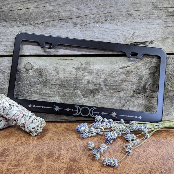 Groovy Retro License Plate Frame 70s Floral Hippie Peace Car - Etsy