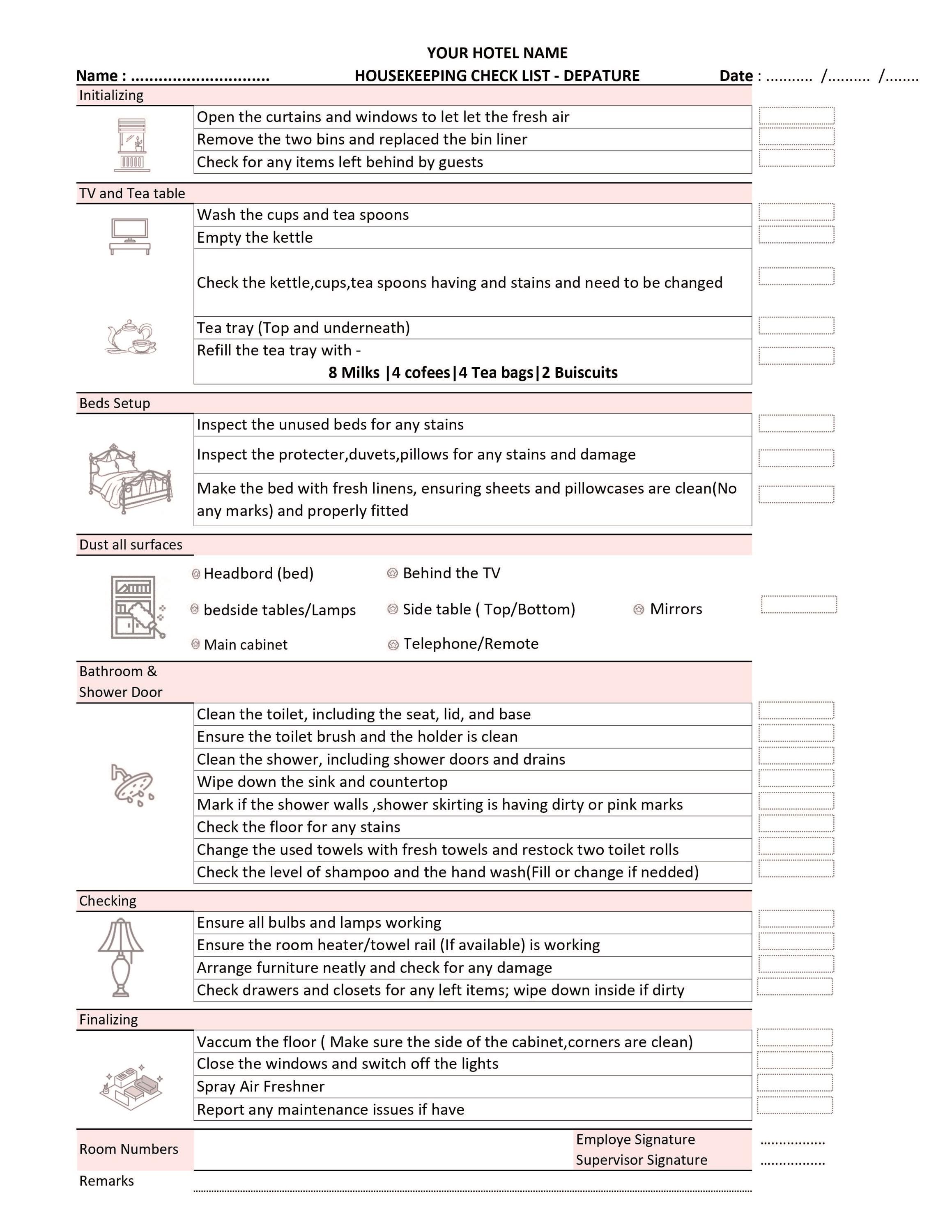 Housekeeping Checklist - Etsy