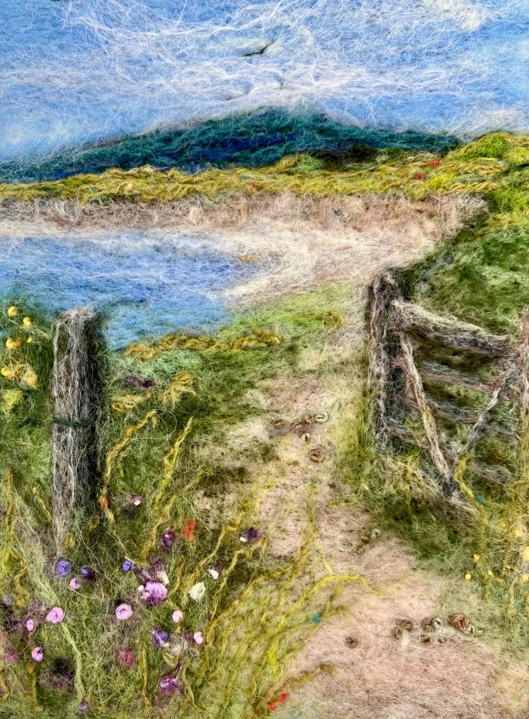 Original Felted Fibre Art. gateway to Paradise Sandscale Haws ...