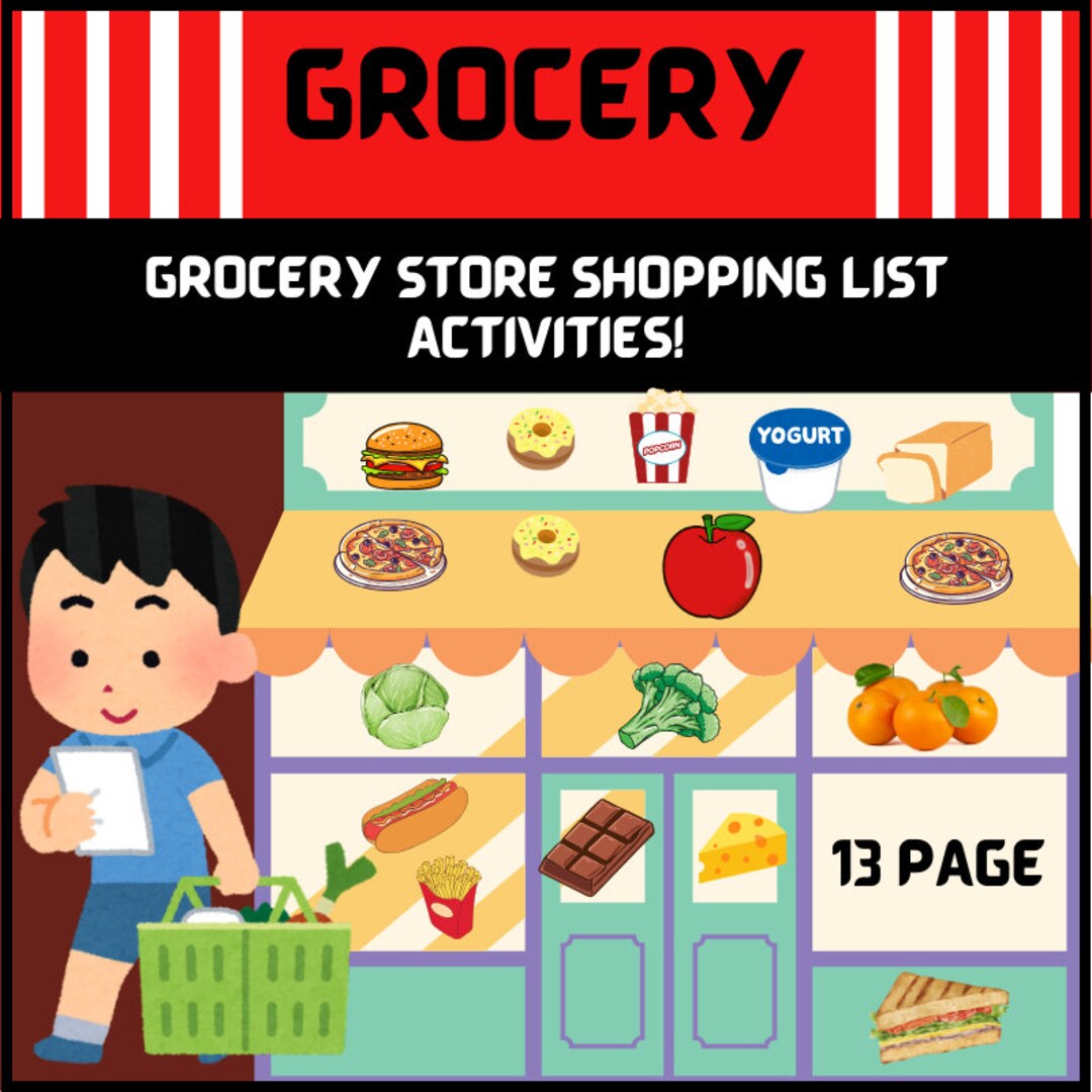 Grocery Store Shopping List Activities for Life Skills and Special ...