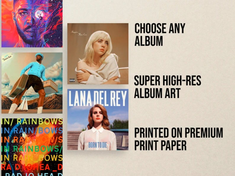 Custom Album Cover Posters - Choose Any Album Cover - Custom Square ...