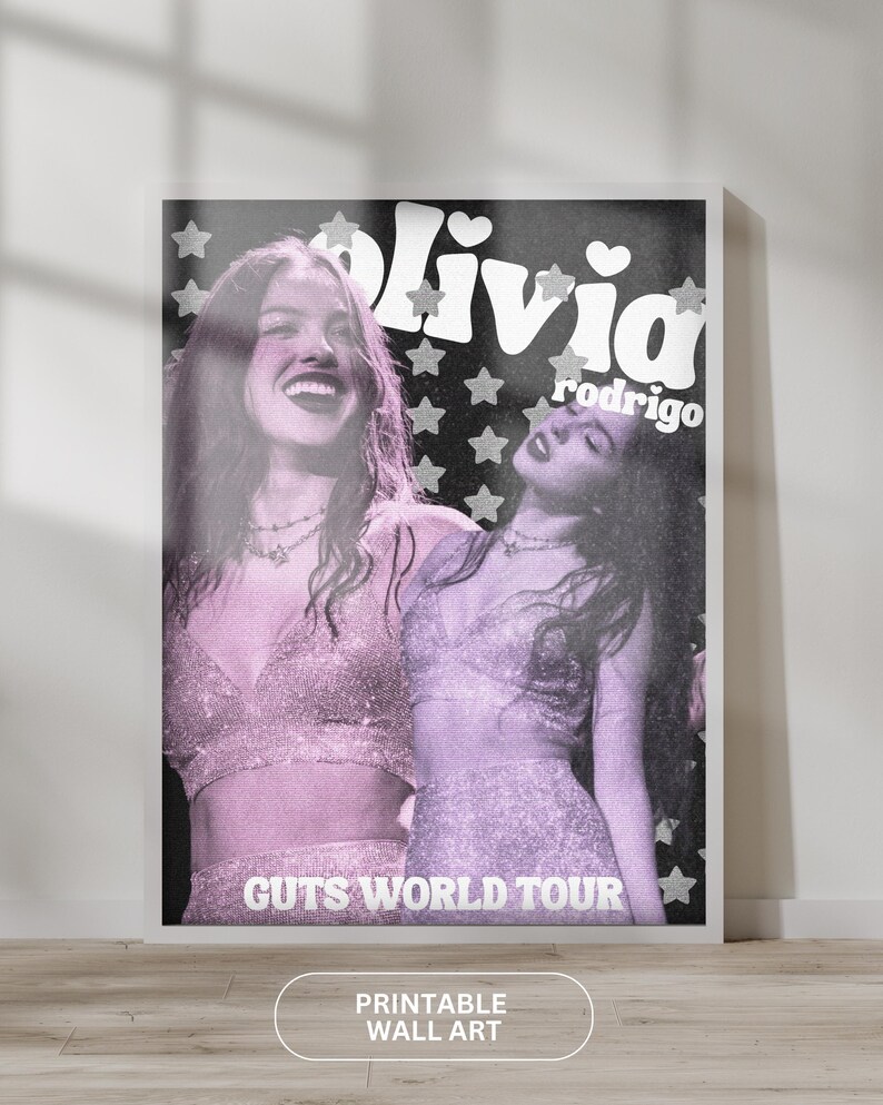 Olivia Rodrigo GUTS WORLD TOUR Printable Poster - Etsy