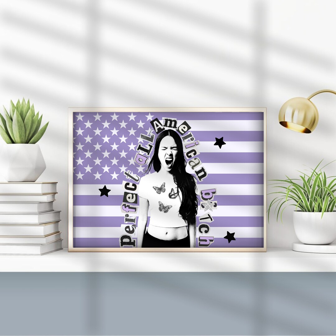 Perfect All-american Bitch Olivia Rodrigo GUTS Printable Poster - Etsy