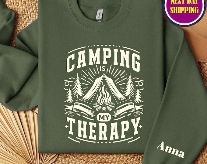 Camp Sweater, Camping Sweater, Hiking Sweater, Outdoor Crewneck ...