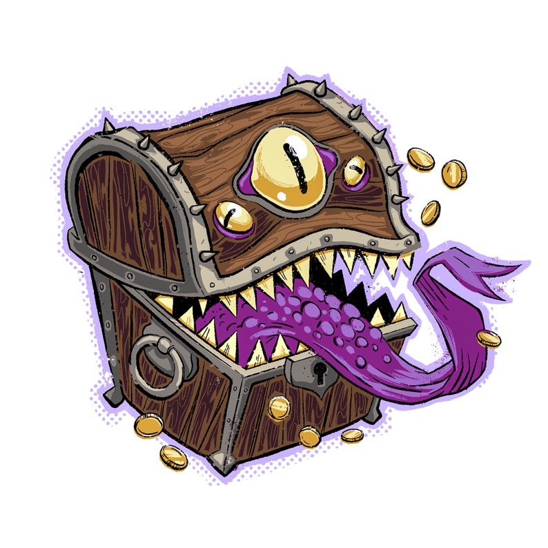 Mimic Vinyl Sticker Dungeons & Dragons Laptop Sticker - Etsy