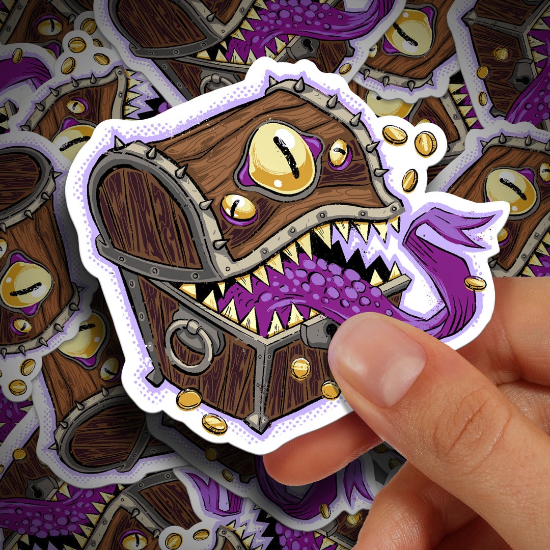 Mimic Vinyl Sticker | Dungeons & Dragons | Laptop Sticker | Classic ...