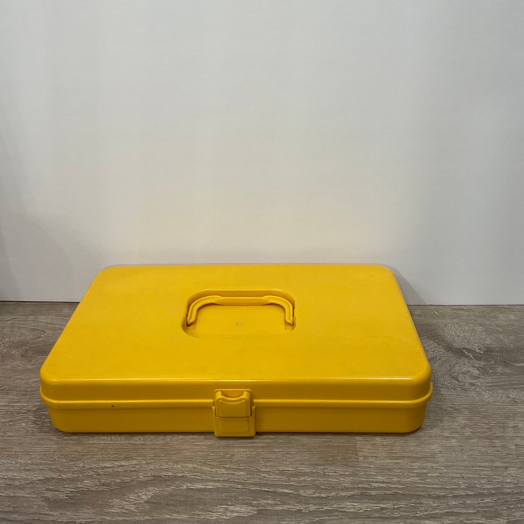 Vintage Wilson Yellow Plastic Sewing Box - Etsy