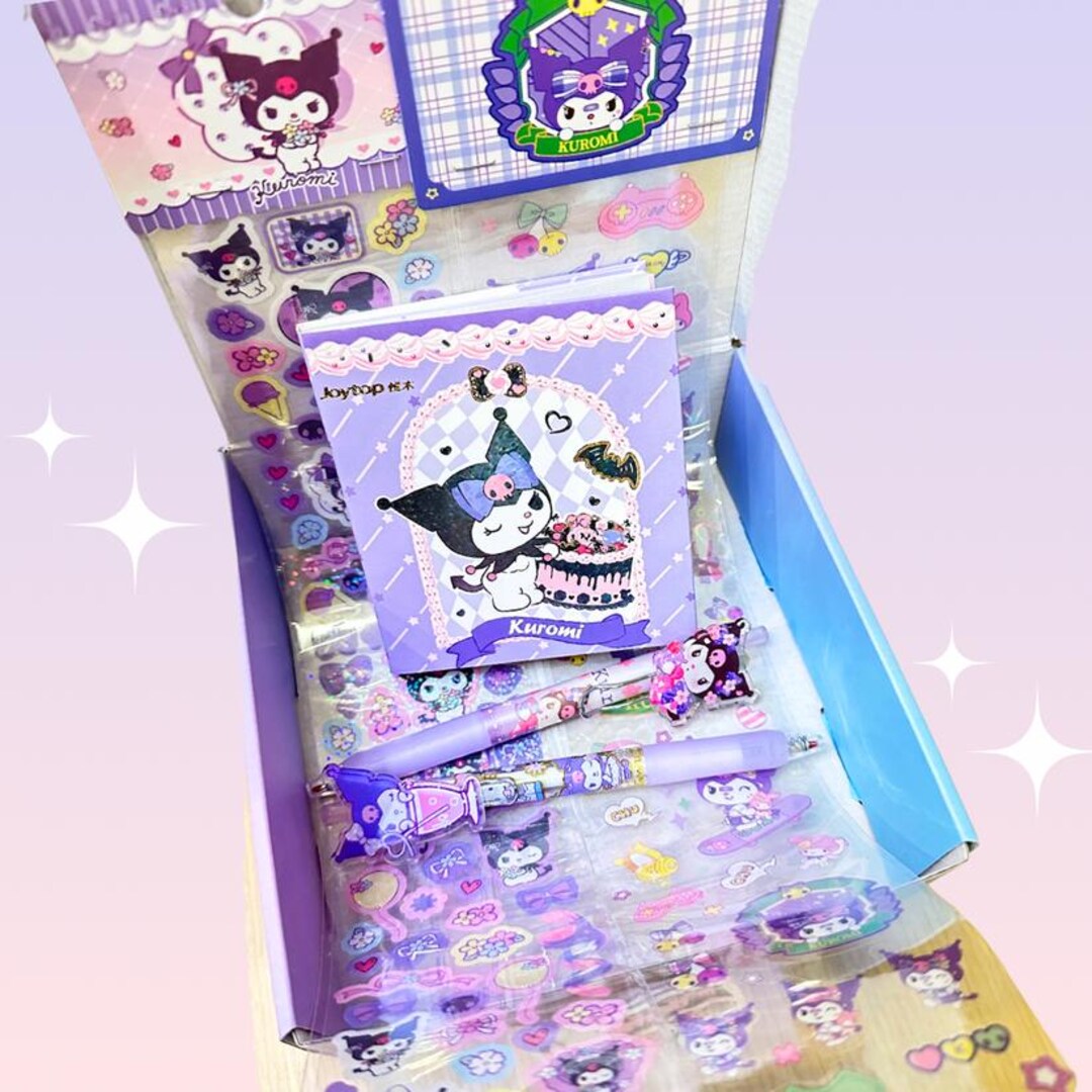 Kuromi Notebook Bundle | Kuromi Pen, Notebook, Stickers - Etsy